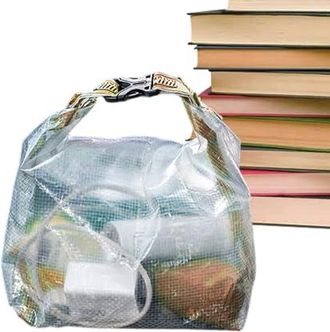 Generic Sacs &agrave; provisions - 28 x 16 x 1 cm, 2 L, pochette lavable et r&eacute;utilisable, organiseur d&eacute;picerie transparent pour randonn&eacute;e, transport de rangement en 