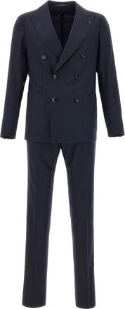 Tagliatore costume à boutonnière croisée (deux pièces) - Bleu