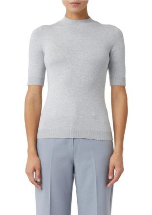 Comma Strickpullover halbarm, mit Stehkragen