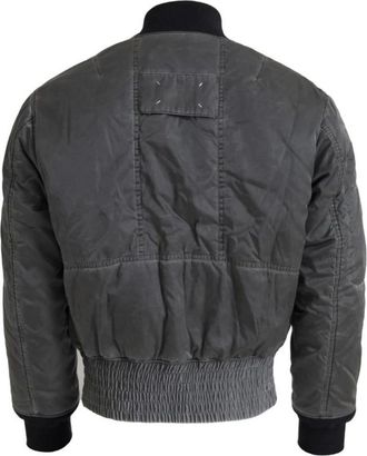 Maison Margiela Homme, Vestes, Gris, Taille: S Cropped Bomber Jacket