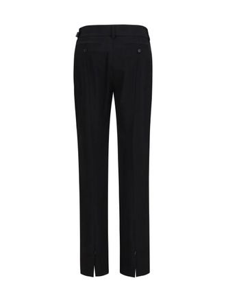 Sportmax Womens Rum Cigarette Pants With Belt Nero Viscose; Elastane Trousers