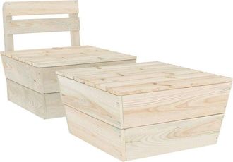 vidaXL Salon de jardin 2 pcs Bois dépicéa imprégné