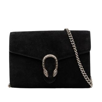 Gucci Sac bandouli&egrave;re en daim vintage Pre-owned - Femme - Pre-owned - Noir - Taille: ONE Size