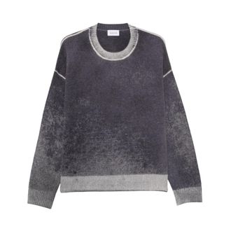 Amish Rundhals-Pullover - - Knitwear - Herren - Grau - M