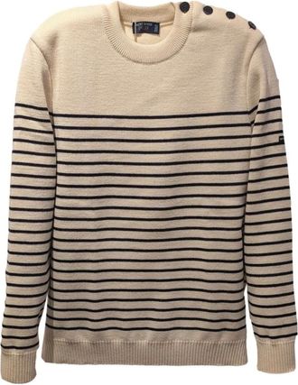 Saint James Homme, Pulls, Beige, Taille: XL Maillot Rayé Nautique Cancale