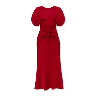 Victoria Beckham Femme, Robes, Rouge, Taille: 34 FR Robe &agrave; Taille Drap&eacute;e