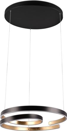 Trio Leuchten LED Pendelleuchte Marnie 344110180, Metall Schwarz matt/Goldfarbig, inkl. 68 Watt LED, Switch Dimmer
