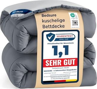 Bedsure Couette 240x220 Quatre Saisons Toute lAnn&eacute;e - Couette sans Housse 240x220cm 300GSM - 4 Saisons Reversible Gris/Gris Clair, Duvet Doux et Chaud pour Al