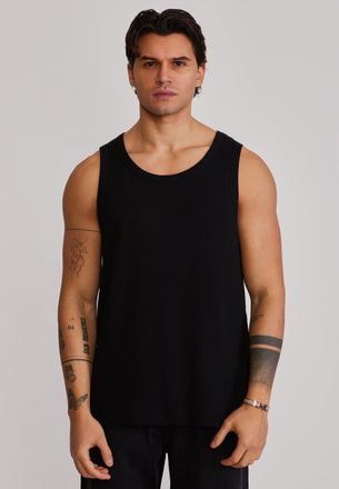 Siksilk Herren Schwarze Loose Fit Weste XXL