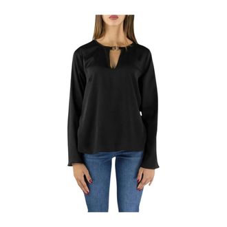 Liu Jo Loose Fit Tunika mit ausgestellten &Auml;rmelb&uuml;ndchen - - Blouses & Shirts - Damen - Schwarzk - L