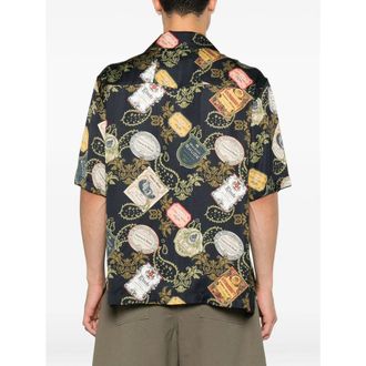 Rhude Graphic-Print Viscose Shirt - Black