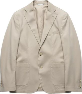 Manuel Ritz Homme, Vestes, Beige, Taille: M Blazer en coton