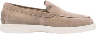 Tod's Tods Loafer - Suede Slip-On Loafers With Textured Grip Sole - Gr. 7_5 - in Beige - f&uuml;r Damen