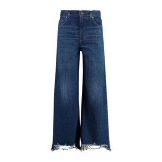 Chlo&eacute; Wide Leg Cropped Jeans - - Jeans - Damen - Blau - W28