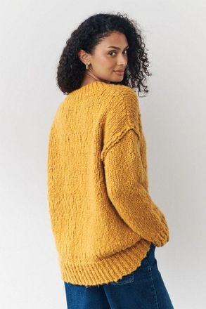 Next V-Ausschnitt-Pullover Langer, strukturierter Pullover mit V-Ausschnitt (1-tlg)