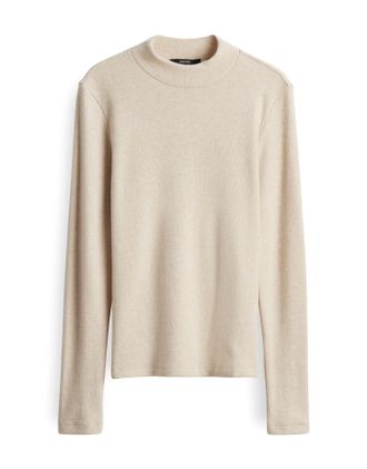 someday Damen Langarmshirt | KOSIE Detail Slim Longsleeve mit feiner Rippstruktur Mellow m&eacute;lange, 38