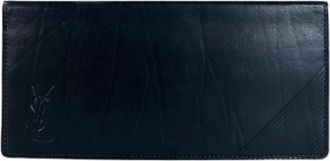 Saint Laurent Portefeuille allong&eacute; Pre-owned - Femme - Pre-owned - Bleu - Taille: ONE Size
