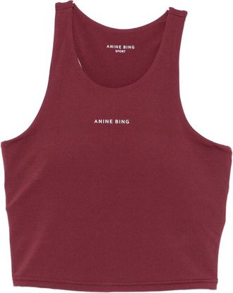 Anine Bing Elina Logo-print Racerback Top