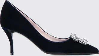 Roger Vivier Efflorescence Samtpumps mit Schmuckschnalle und mittlerem Absatz