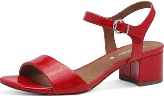 Tamaris Femme Damen 1-28249-42 Sandale à Talon, Rouge laqué, 38 EU