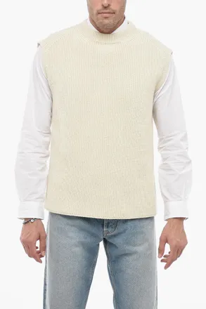 Jil Sander Knit Gilet with Ribbed Trims Jil Sander