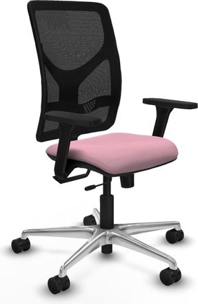 Piqueras y Crespo Schreibtischstuhl mit Rollen, Rosa, mit 3D-Armlehnen, h&ouml;henverstellbare Lendenwirbelst&uuml;tze, ausgestattet mit Syncro/Traslack und Schneideschaum, Schwa