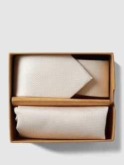 Prince Bowtie Krawatte und Einstecktuch im Set aus reiner Seide