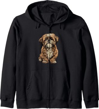 Whyitsme Design Roter Shih Tzu Hund Illustration Kapuzenjacke