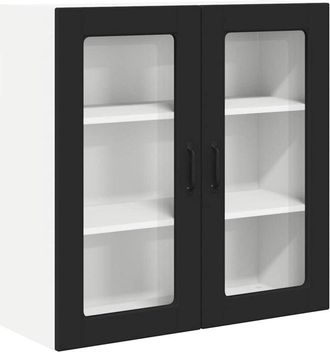 vidaXL Küchenwandschrank mit Tür Schwarz 80 x 31 x 80 cm Holzwerkstoff vidaXL