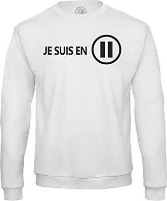 Fabulous Sweat Shirt Homme Je suis en Pause avec Bouton Rouge