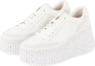 Chlo&eacute; Femme, Chaussures, Blanc, Taille: 39 EU Nama Wedge Baskets
