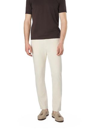 HUGO BOSS Herren Hose wei&szlig; Baumwoll-Stretch