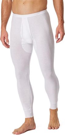 Schiesser Herren Lange Unterhose blau Reine Baumwolle