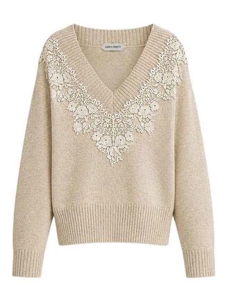 Alberta Ferretti Pull Col Rond - Blanc