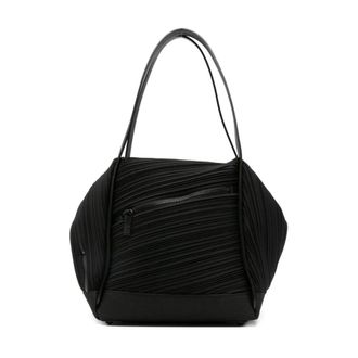 Issey Miyake Femme, Sacs, Noir, Taille: ONE Size Sac plissé avec design en biais