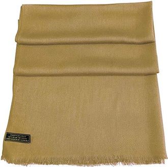 CJ Apparel Or Brun Echarpe Secondes en Châle Solide Couleur Unie Conception Wrap Étole Pashmina