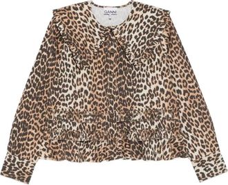 Ganni Femme, Blouses et Chemises, Brun, Taille: 38 FR Ganni Chemises Brown