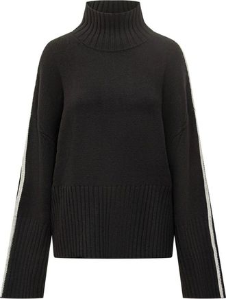 Pinko Pinko, Femme, Pulls, Noir, Taille: 38 FR Pull Col Roul&eacute; Barbados