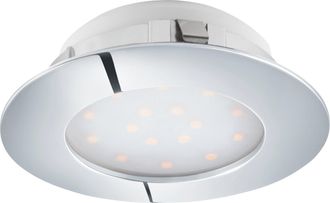 Eglo LED Einbaustrahler Pineda, Spot aus Kunststoff, Einbauleuchte in Chrom, Einbauspot flach, Ø 10,2 cm