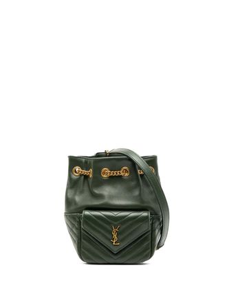Saint Laurent 2022 Mini Quilted Leather Joe bucket bag - Vert