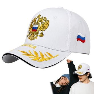 Generic Chapeau de camionneur ballon russe - Couvre-t&ecirc;te brod&eacute; pour sports de plein air, embl&egrave;me national | Camping, p&ecirc;che, randonn&eacute;e, cyclisme, aventures de 