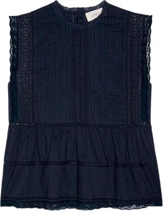 The Great. THE Great, Femme, Tops, Bleu, Taille: 36 FR Sonnet Top