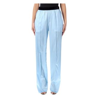 Tom Ford Stretch Seidensatin PJ Hose - - Trousers - Damen - Blau - M
