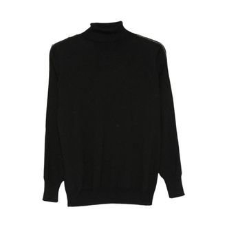 D.exterior 52n/a Pullover mit hohem Kragen und Nieten - - Knitwear - Damen - Schwarzk - M