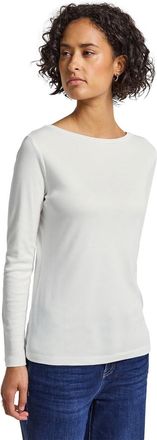 Street One Damen 3228383 Basic Langarmshirt, Off White, 44