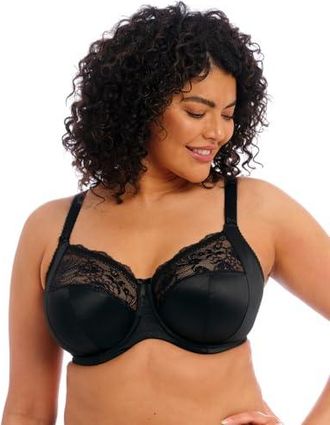 Elomi Soutien-Gorge Morgan Banded Confort et Soutien pour Femme, Coupe Trois Sections, Cadre Latéral, Dentelle Extensible. Couleur Unie DD+ Soutiens-Gorge C