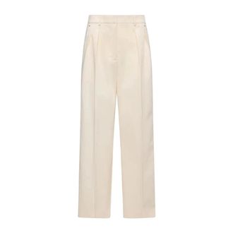 Moncler Femme, Pantalons, Beige, Taille: 34 FR Wide Pantalons