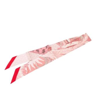 Herm&egrave;s Pre-owned Twilly Scarf Cheval Phoenix Remix - Femme - Pre-owned - Rose - Taille: ONE Size