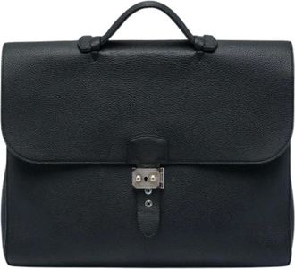 Herm&egrave;s Pre-owned Sac a Depeches 38 - Femme - Pre-owned - Noir - Taille: ONE Size