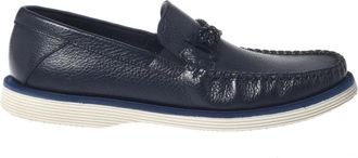 Baldinini Homme, Chaussures, Bleu, Taille: 41 EU Mocassin en cuir foulonn&eacute;